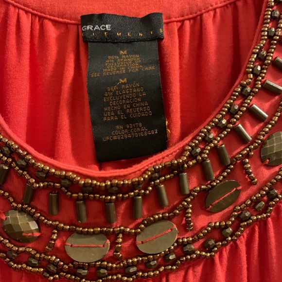 Grace Elements | Tops | Grace Elements Tank With Beading Size Medium ...